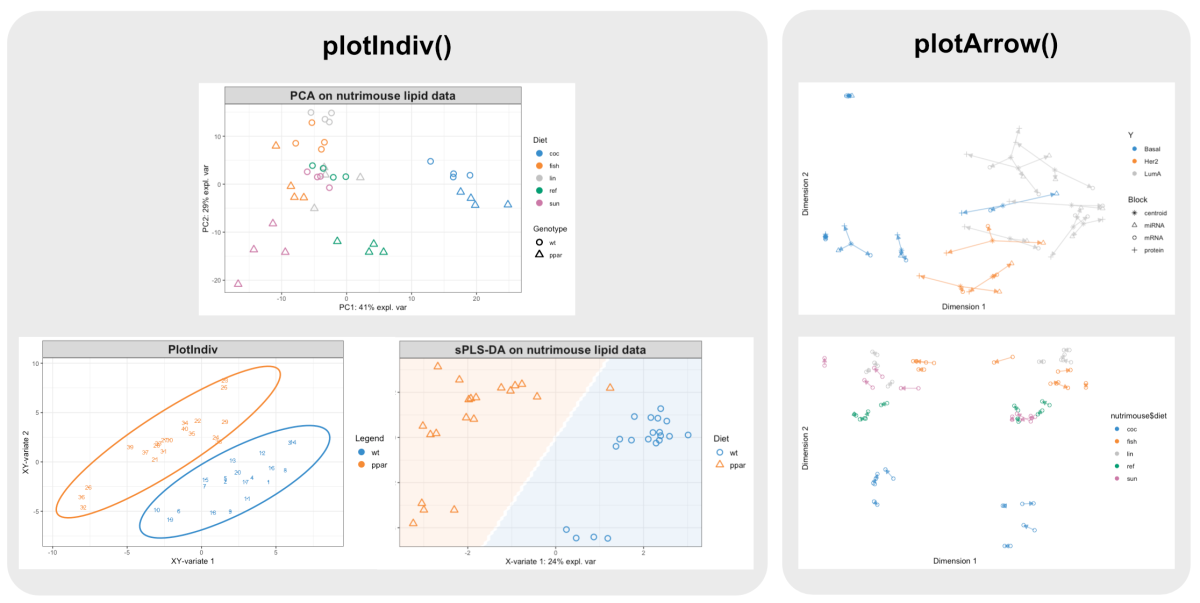 Plotting overview – mixOmics
